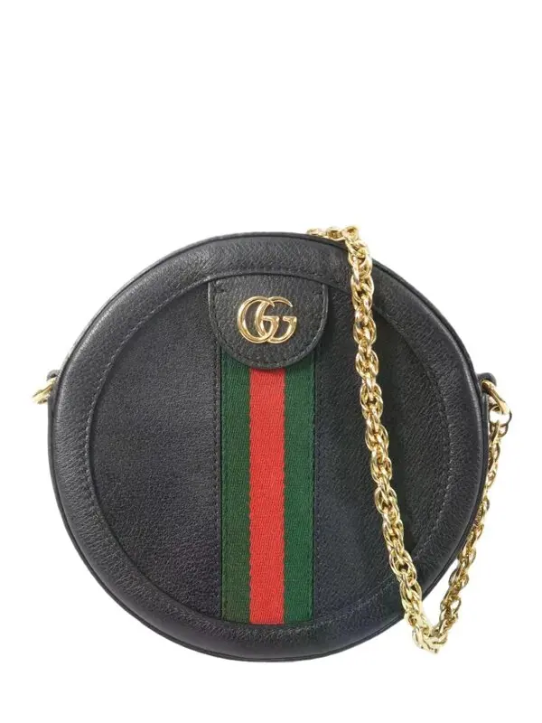 Gucci Mini Ophidia Round Shoulder Bag - Black