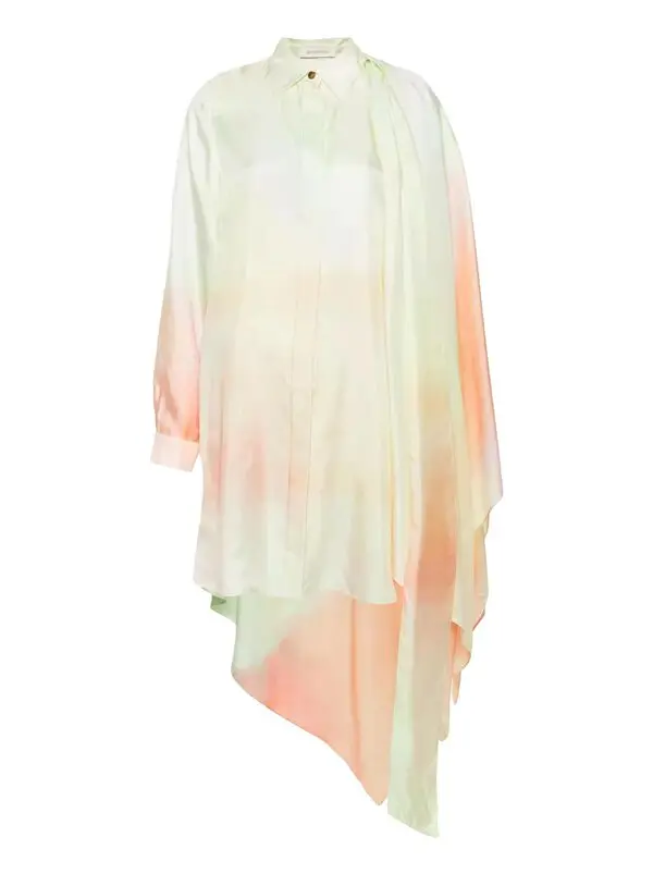 Zimmermann Natura Silk Scarf Shirt - Green