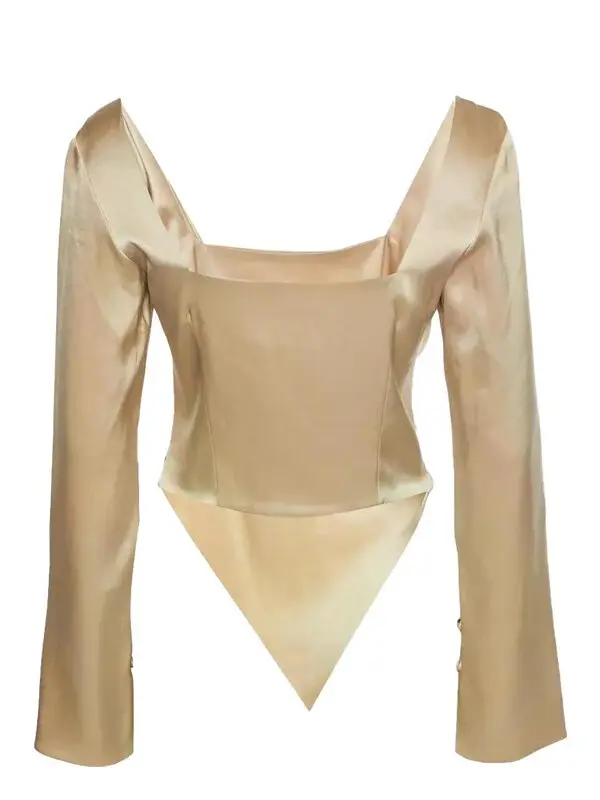 Nanushka Bintou Asymmetric Blouse - Neutrals