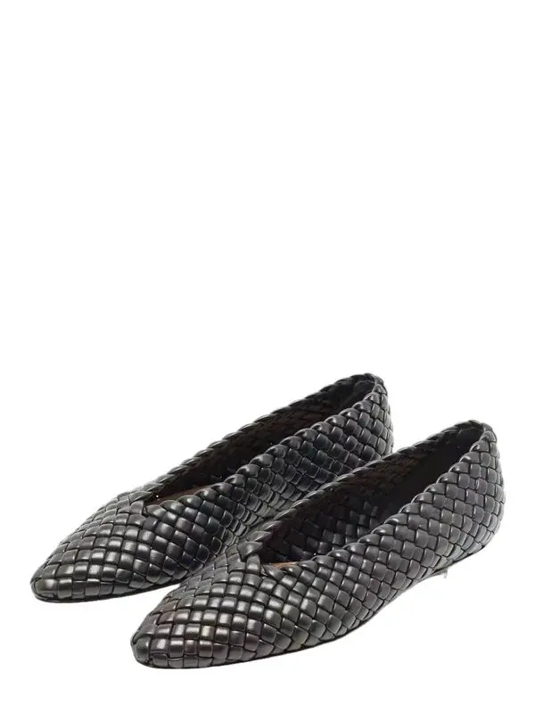 Bottega Veneta Sofia Intrecciato Ballet Flats - Black