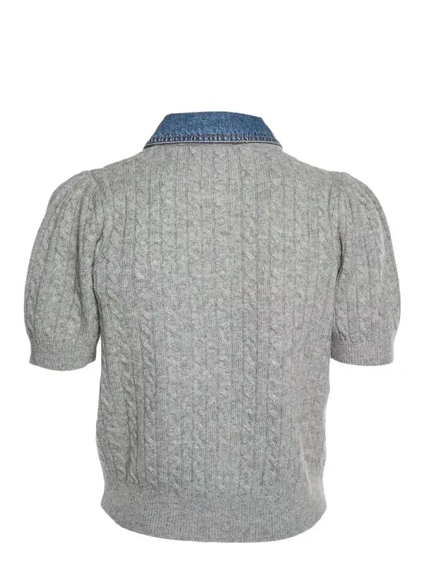 Sandro Cable-knit Cardigan - Grey