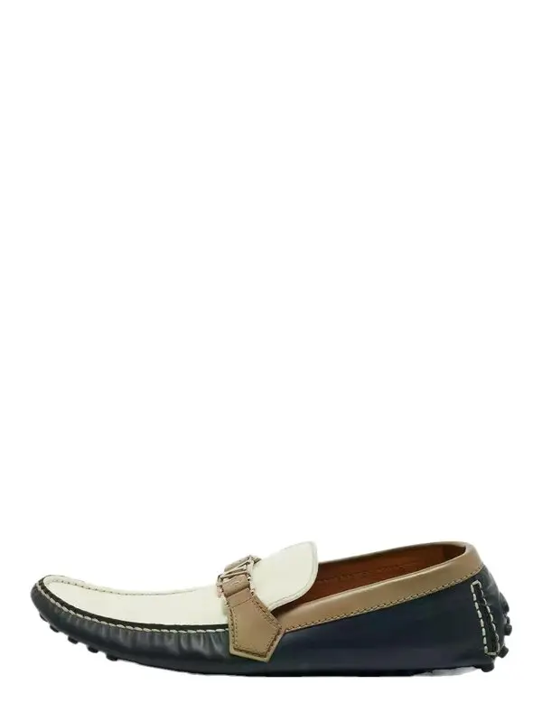 LOUIS VUITTON Hockenheim Leather Loafers - White