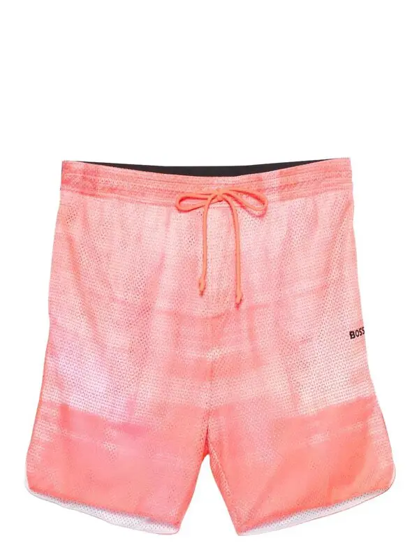 BOSS Drawstring Mesh Shorts - Pink