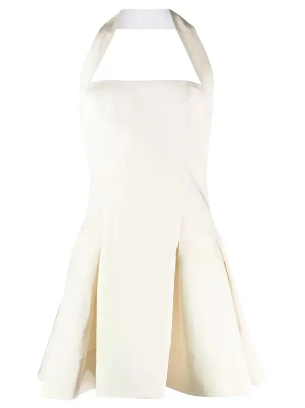Khaite Hila Flared Minidress - Neutrals