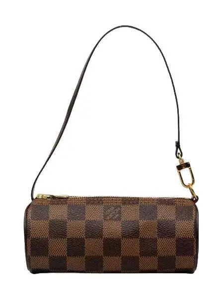LOUIS VUITTON Damier Ebene Papillon Pochette Handbag - Brown