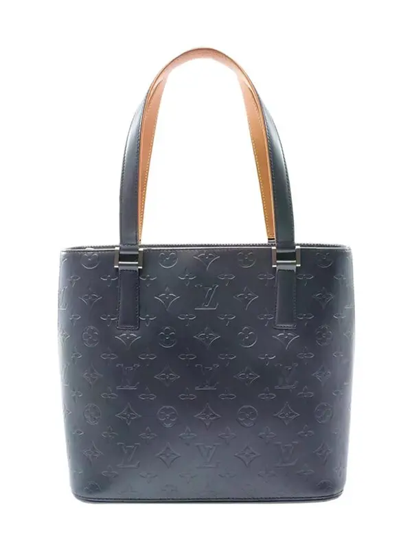 LOUIS VUITTON Monogram Mat Stockton Tote Bag - Blue