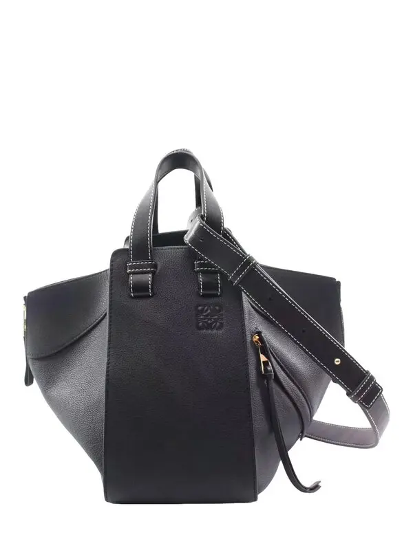 Loewe Leather Hammock Satchel Bag - Black