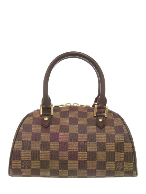 LOUIS VUITTON 2002 Damier Ebene Mini Ribera Handbag - Brown
