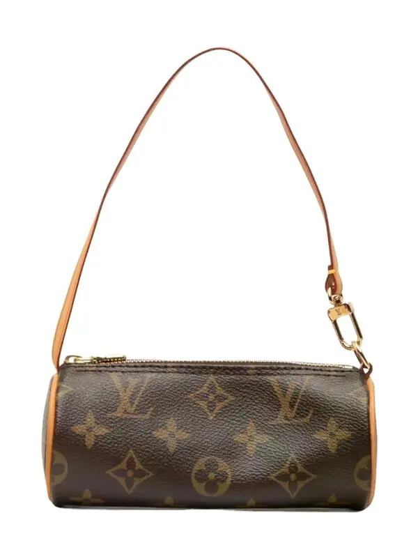 LOUIS VUITTON Monogram Papillon Pochette Handbag - Brown