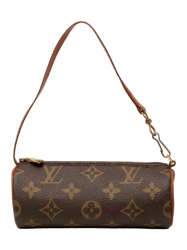 LOUIS VUITTON Monogram Canvas Papillon Pochette Handbag - Brown