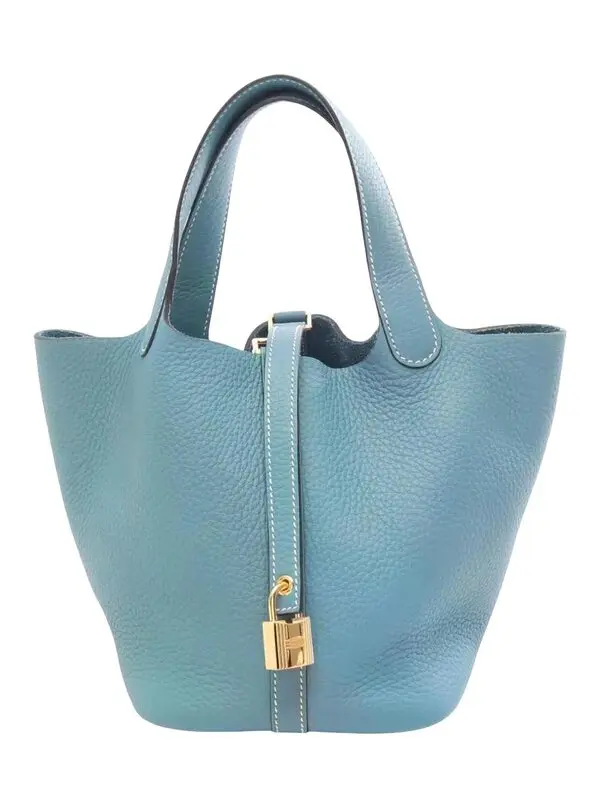 Hermès Clemence Picotin Lock 18 Handbag - Blue