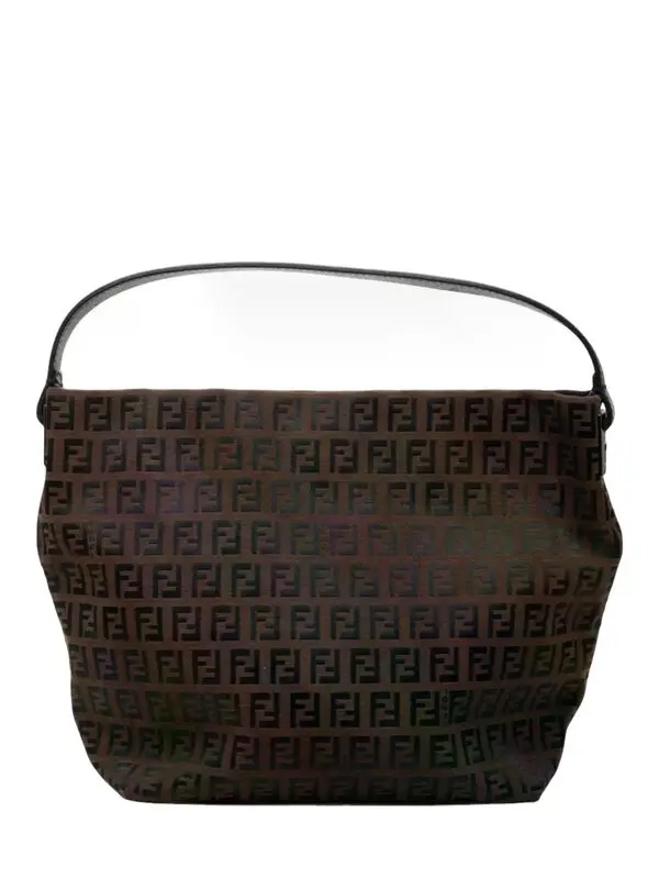 Fendi Zucchino Canvas Handbag - Brown