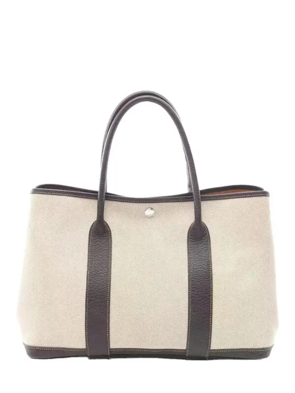 Hermès 2006 Garden Party 36 Tote Bag In Toile And Negonda Leather - Neutrals