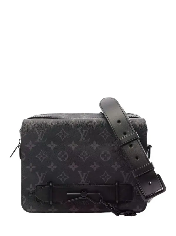 LOUIS VUITTON Monogram Eclipse Steamer Messenger Bag - Black