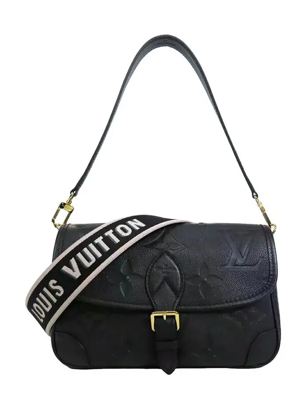 LOUIS VUITTON Monogram Empreinte Diane Satchel - Black