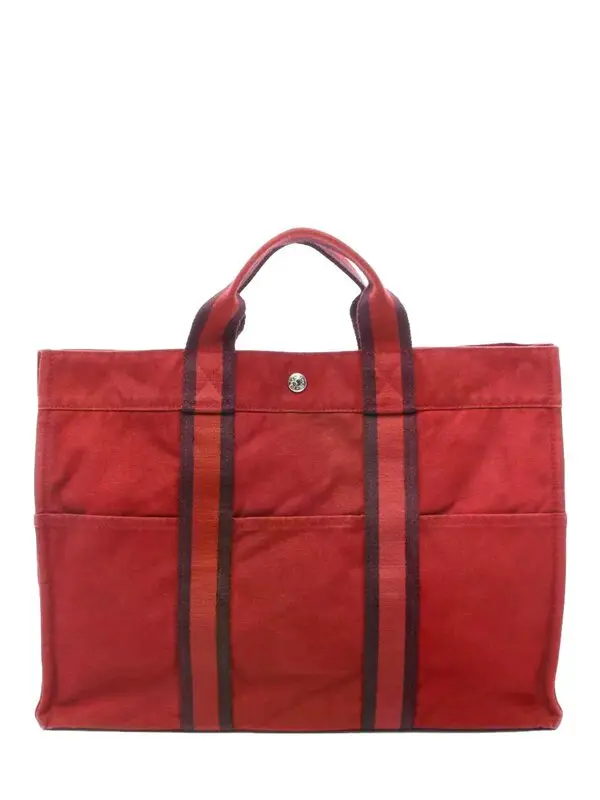 Hermès Canvas Fourre Tout Mm Tote Bag - Red