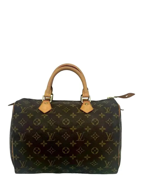 LOUIS VUITTON 2002 Monogram Speedy 30 Boston Bag - Brown