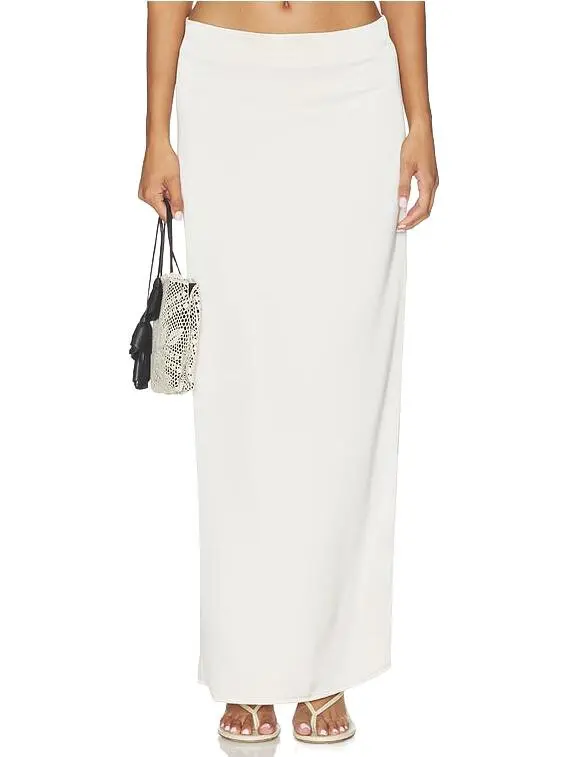 Lioness Front Row Maxi Skirt - Cream