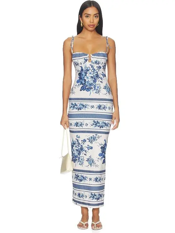 MONTCE Trois Long Slip Dress - Blue
