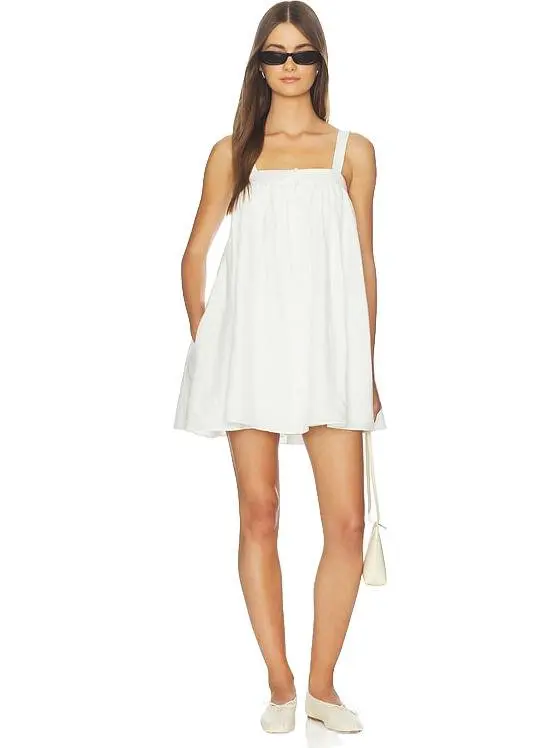 Tularosa Wilma Linen Mini Dress - White