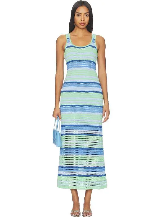 THE WOLF GANG Maris Maxi Dress - Blue