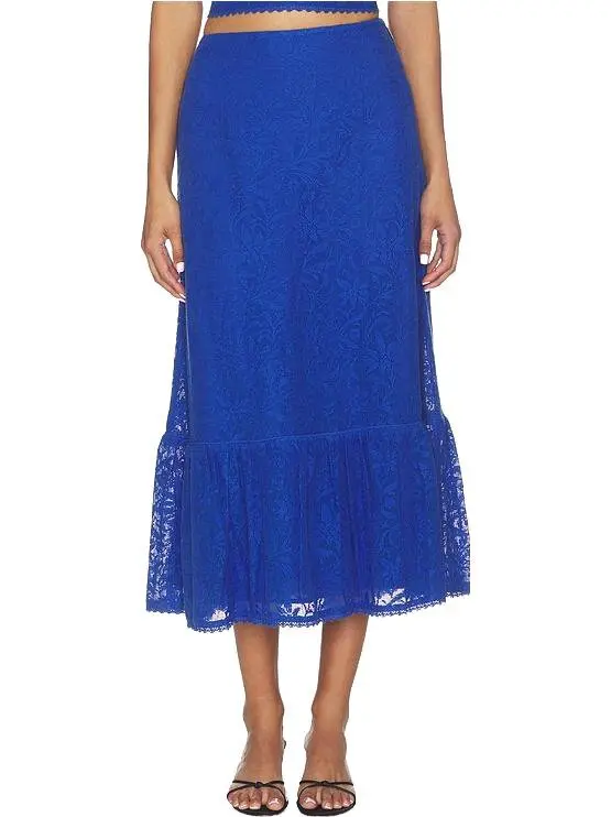 CLEOBELLA Azure Midi Skirt - Blue