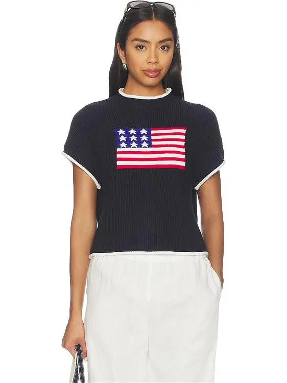 MORE TO COME Conley Knit Top - Navy