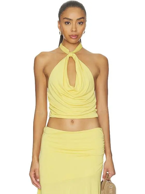 NIA Lucia Halterneck Top - Yellow