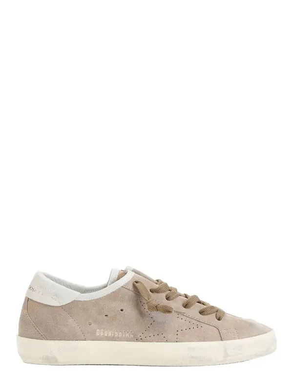 GOLDEN GOOSE Superstar Sneakers With Perforated Star Detailing - Brown