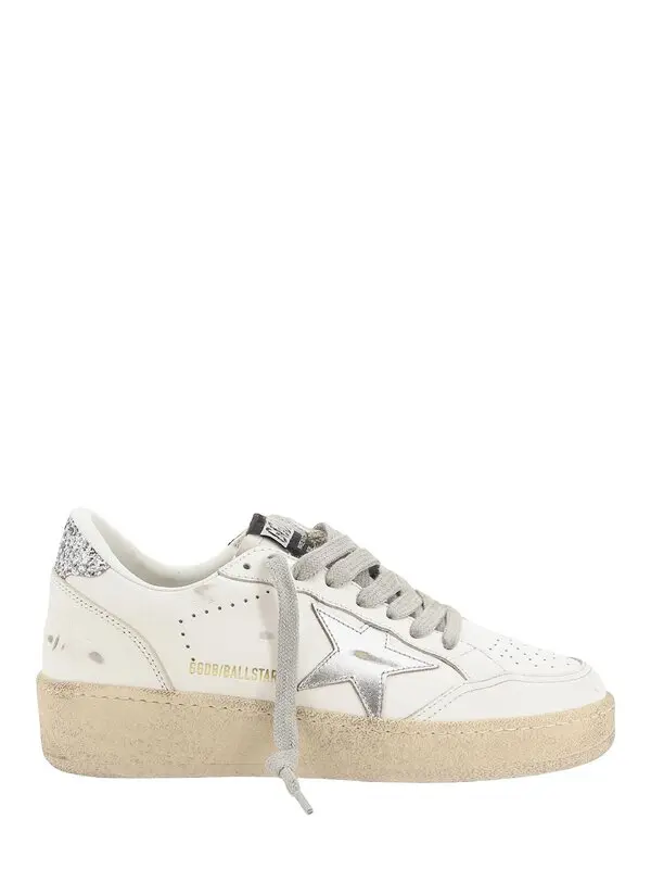 GOLDEN GOOSE Ballstar Leather Sneakers With Iconic Side Logo - Multicolor