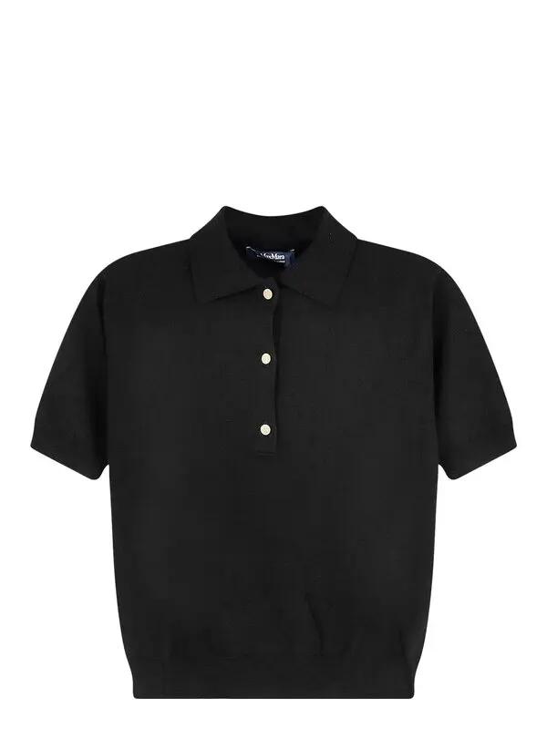 Max Mara Cotton, Silk, And Cashmere Polo Shirt - Multicolor