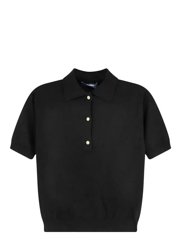 Max Mara Cotton, Silk, And Cashmere Polo Shirt - Multicolor