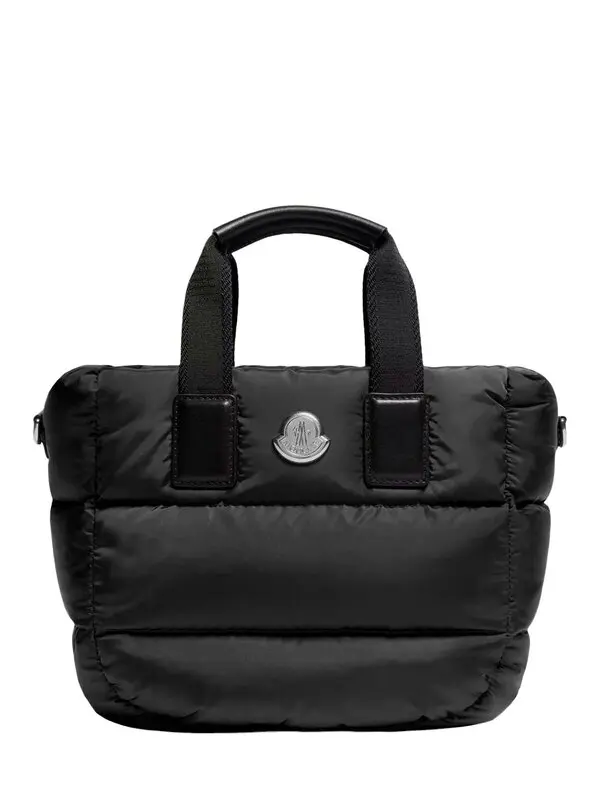 Moncler Padded Nylon Handbag With Leather Grip - Multicolor