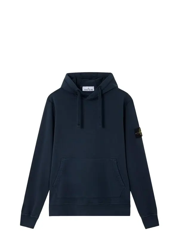 Stone Island Cotton Hooded Sweatshirt With Logo Patch - Multicolor