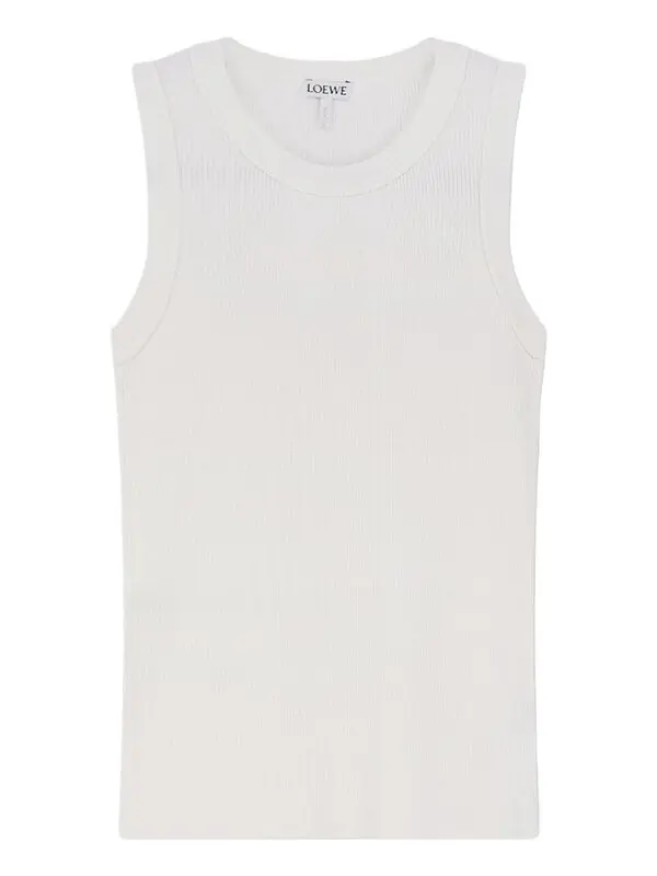 Loewe Anagram Ribbed Viscose Tank Top - White