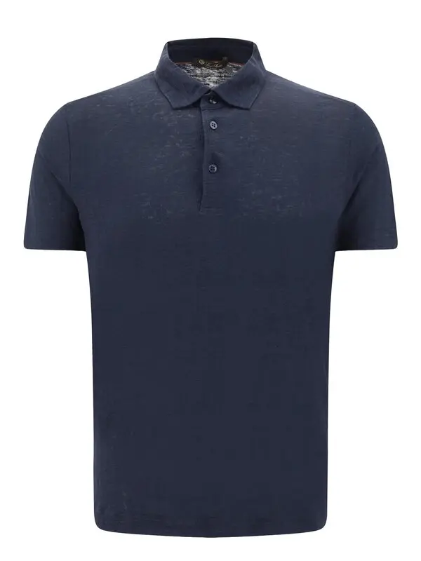 Loro Piana Linen Polo Shirt - Blue