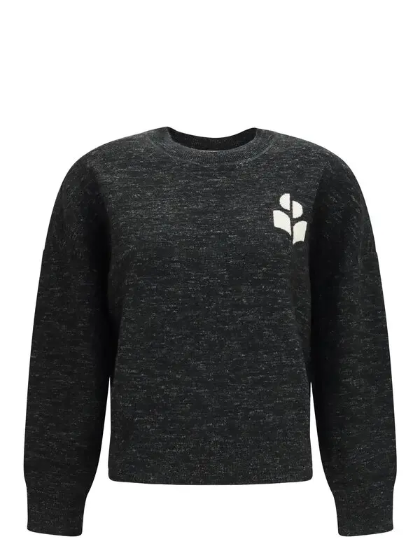 Isabel Marant Étoile Atlee Cotton-blend Crew Neck Sweater - Black