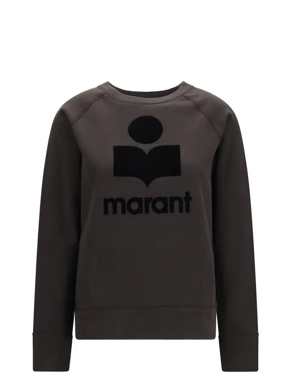 Isabel Marant Étoile Crewneck Sweatshirt With Monogram - Black