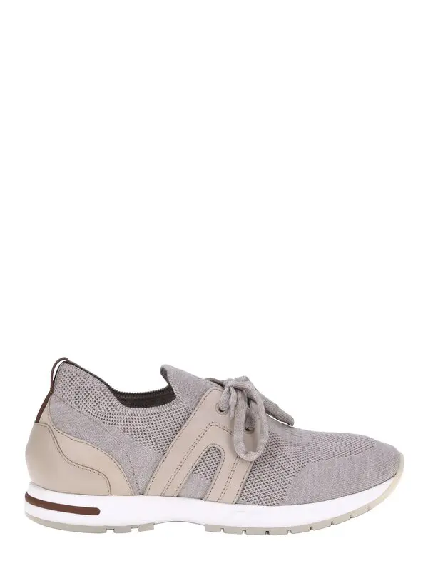 Loro Piana Flexy Walk Sneakers With Wish® Wool Knit - Cream