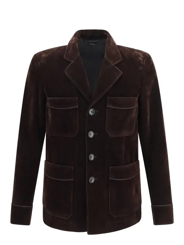 TOM FORD Cotton-blend Blazer - Brown