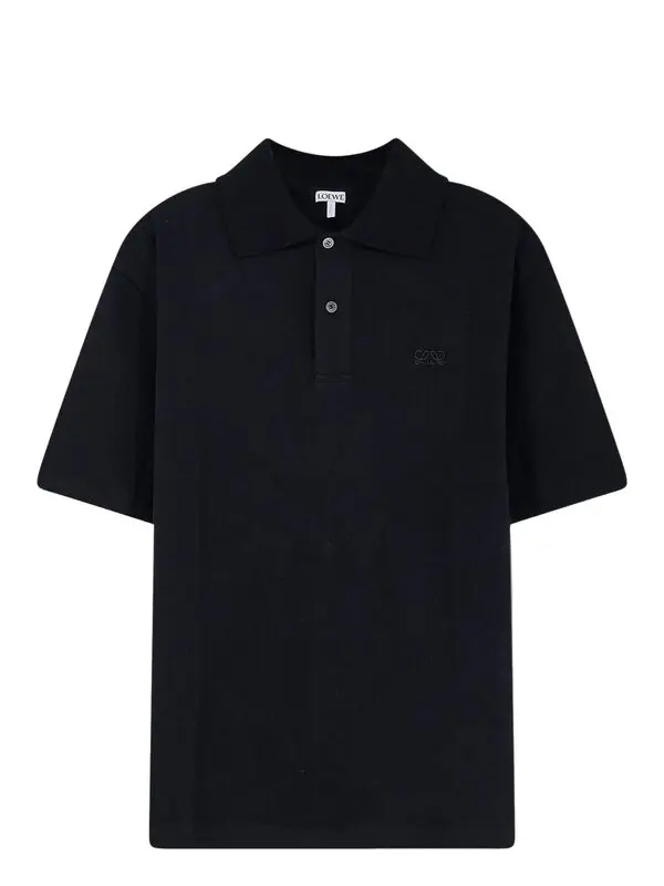 Loewe Cotton Polo Shirt - Black