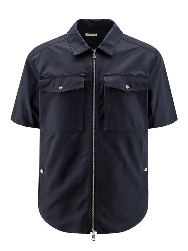 Moncler Cotton Blend Shirt With Zip - Multicolor