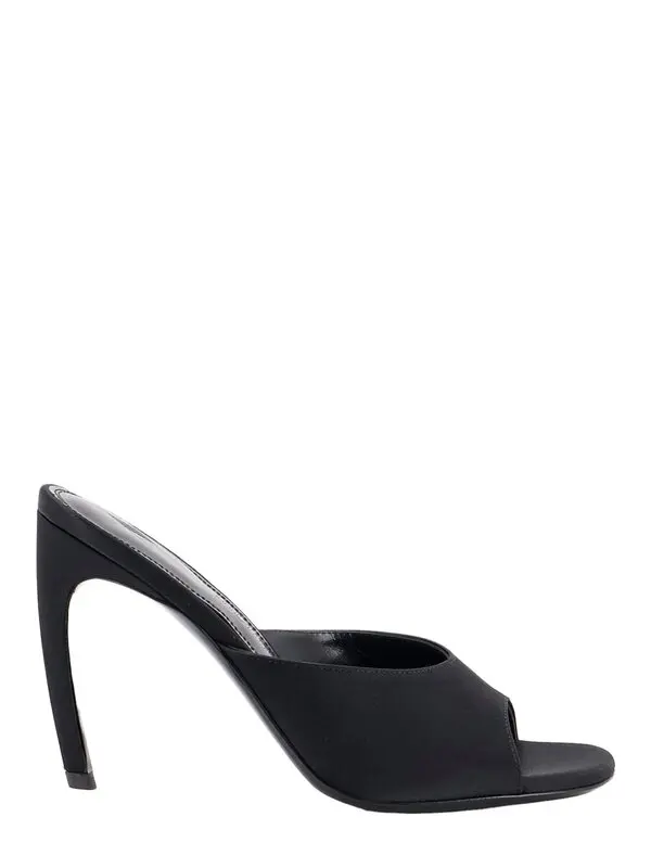Attico Betta Satin Mules - Black
