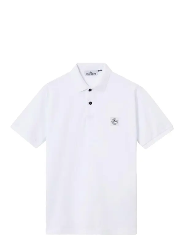 Stone Island Organic Cotton Polo Shirt - White