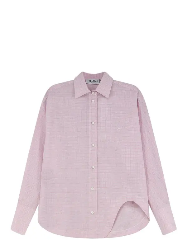 Attico Cotton Shirt With Embroidered Logo - Multicolor