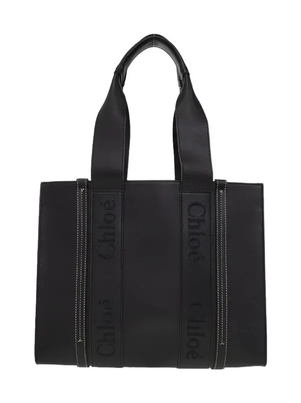 Chloé Woody Medium Shopper Bag - Black