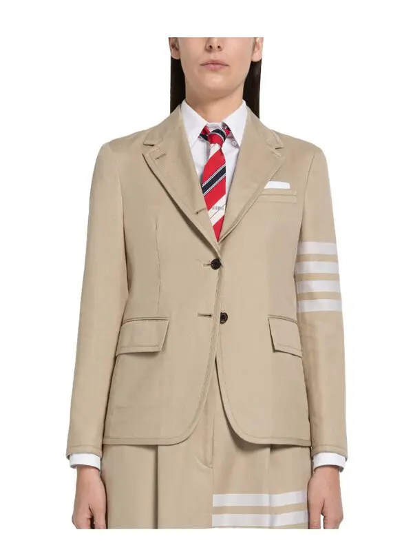 Thom Browne 4-stripe Twill Back Loop Blazer - Nude