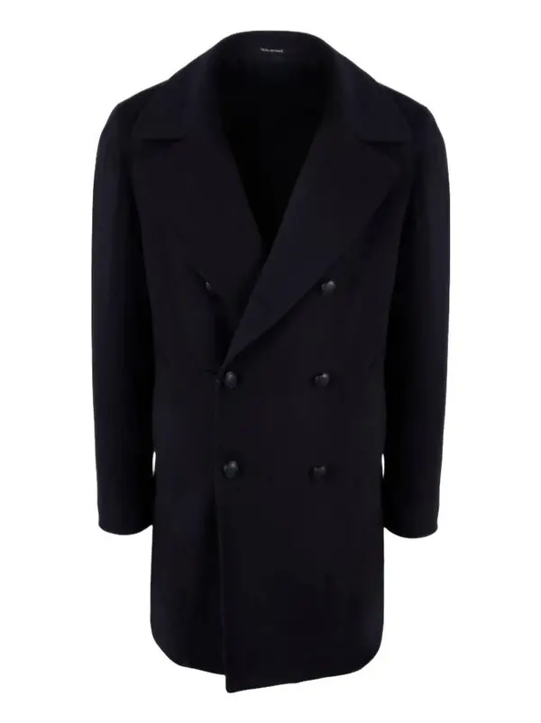 Tagliatore Double-breasted Virgin Wool Coat - Black