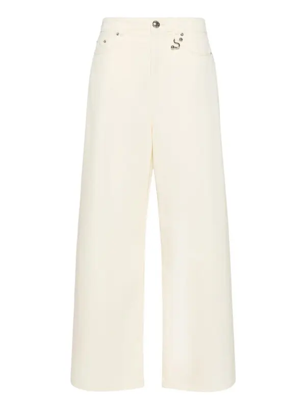 Sportmax Siamese Wide Leg Jeans - White