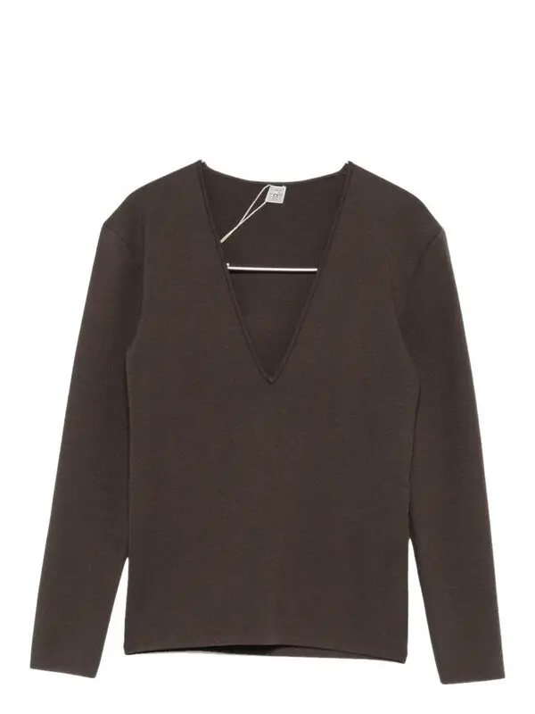 TOTEME V-neck Long-sleeve Sweater - No